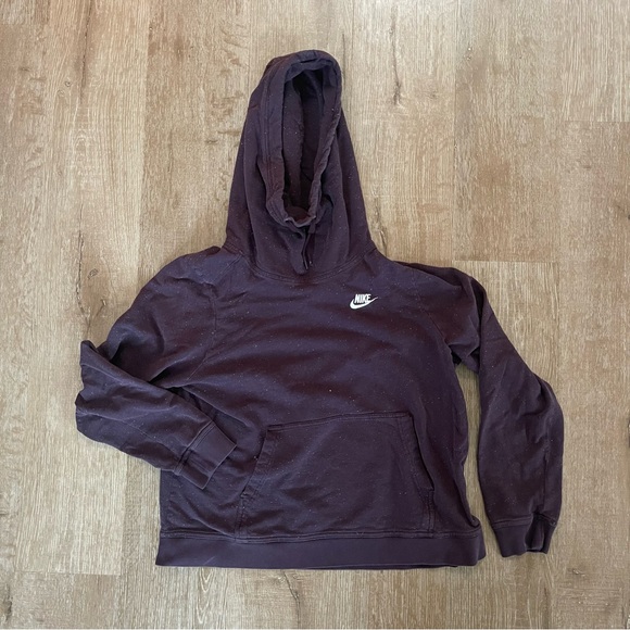 Nike | Tops | Nike Women Cowl Neck Hoodie Dark Purple Hoodie Size Large ...